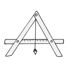A-Frame Plumb-Line - Traceable Heraldic Art