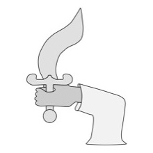 Scimitar - Traceable Heraldic Art