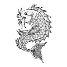 Haurient - Traceable Heraldic Art