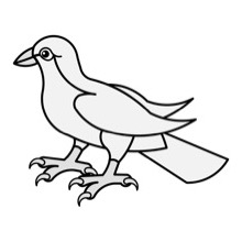 Bird - Traceable Heraldic Art