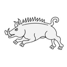 Boar - Traceable Heraldic Art
