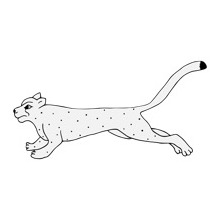 Cheetah - Traceable Heraldic Art