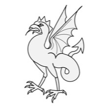 Cockatrice - Traceable Heraldic Art