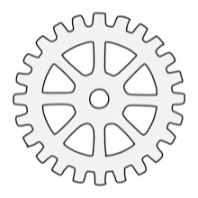 Cog-Wheel - Traceable Heraldic Art
