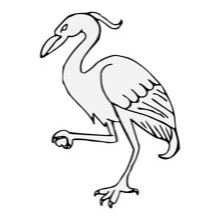 Crane - Traceable Heraldic Art