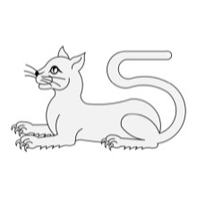 Domestic Cat - Traceable Heraldic Art