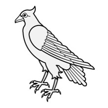 Dove - Traceable Heraldic Art