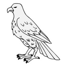 Falcon - Traceable Heraldic Art