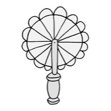 Feather Fan - Traceable Heraldic Art