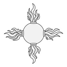 Fireball - Traceable Heraldic Art