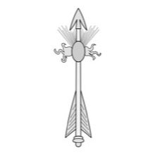 Firework Arrow - Traceable Heraldic Art