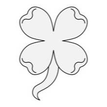 Four-Leaved Shamrock - Traceable Heraldic Art