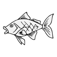 Goldfish - Traceable Heraldic Art