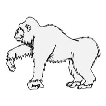 Gorilla - Traceable Heraldic Art
