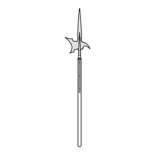 Halberd - Traceable Heraldic Art