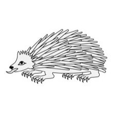 Hedgehog - Traceable Heraldic Art