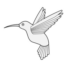 Hummingbird - Traceable Heraldic Art