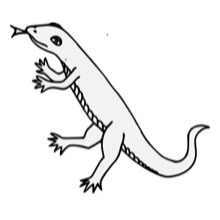 Lizard - Traceable Heraldic Art