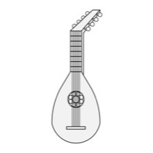 Lute - Traceable Heraldic Art