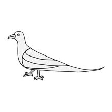 Magpie - Traceable Heraldic Art
