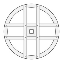 Mill Wheel - Traceable Heraldic Art