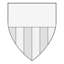 Per Fess and Paly - Traceable Heraldic Art