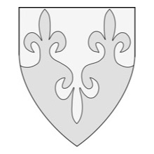 Per Fess Three Fleurs de Lys - Traceable Heraldic Art