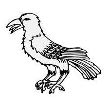 Raven - Traceable Heraldic Art