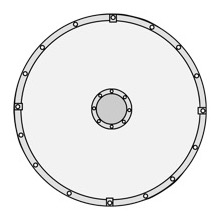 Round Metal Shield - Traceable Heraldic Art