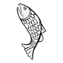 Salmon - Traceable Heraldic Art
