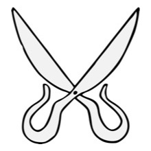 Scissors - Traceable Heraldic Art
