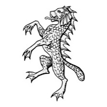Sea-Monster - Traceable Heraldic Art
