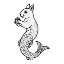 Squirrel - Traceable Heraldic Art