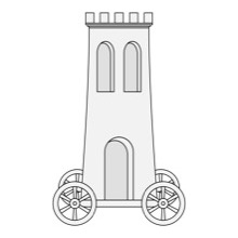 Siege Tower - Traceable Heraldic Art