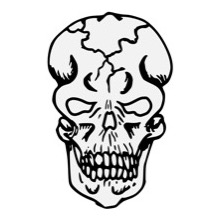 Skull - Traceable Heraldic Art