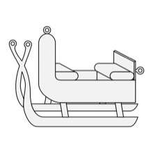 Sledge - Traceable Heraldic Art