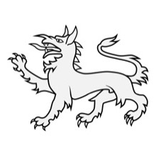 Fictitious & Symbolic Creatures in Art - Traceable Heraldic Art