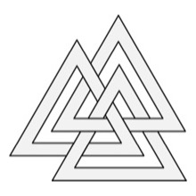 Valknut - Traceable Heraldic Art